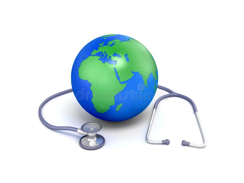 World Globe and Stethoscope Stock Illustration - Illustration of ... World Globe and Stethoscope Stock Illustration - Illustration of ...