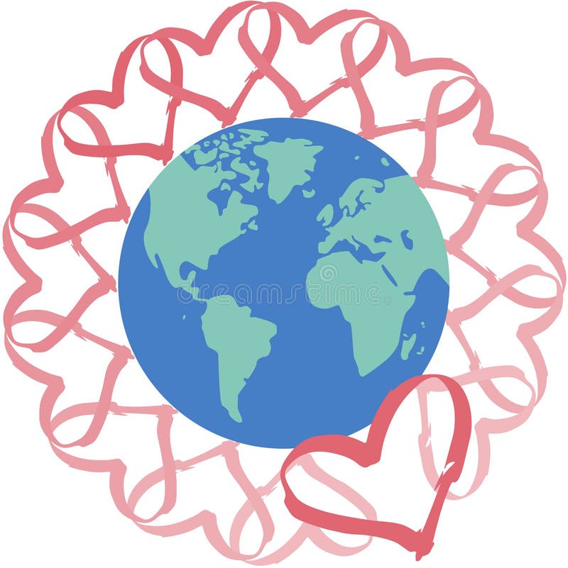 Hearts Around World Stock Illustrations – 1,598 Hearts Around World ...