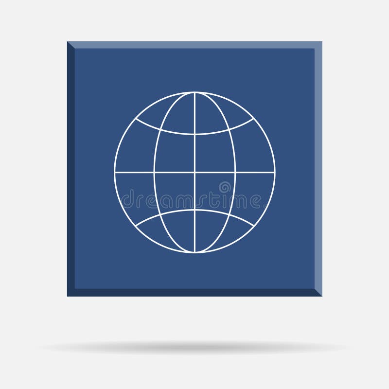 Globe thin line icon stock vector. Illustration of globe - 194397460