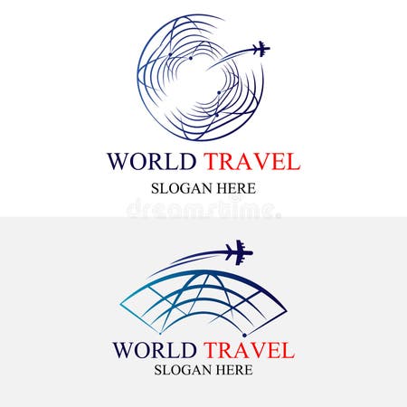 World Globe Travel Logo Template Stock Vector - Illustration of design ...
