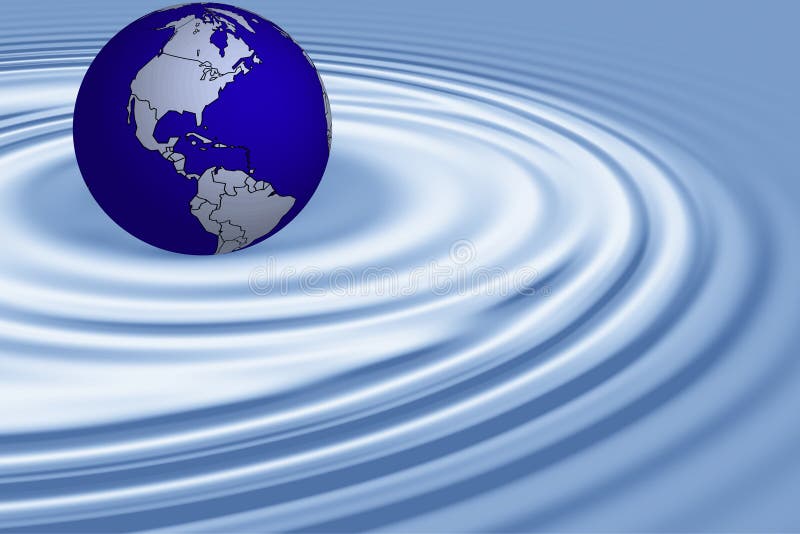 World globe on water stock illustration. Illustration of abstract - 8204285