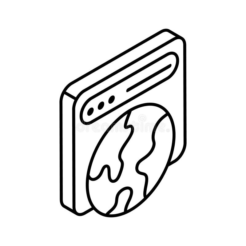 World Globe with Web Browser Showing Concept Icon of Global Website ...