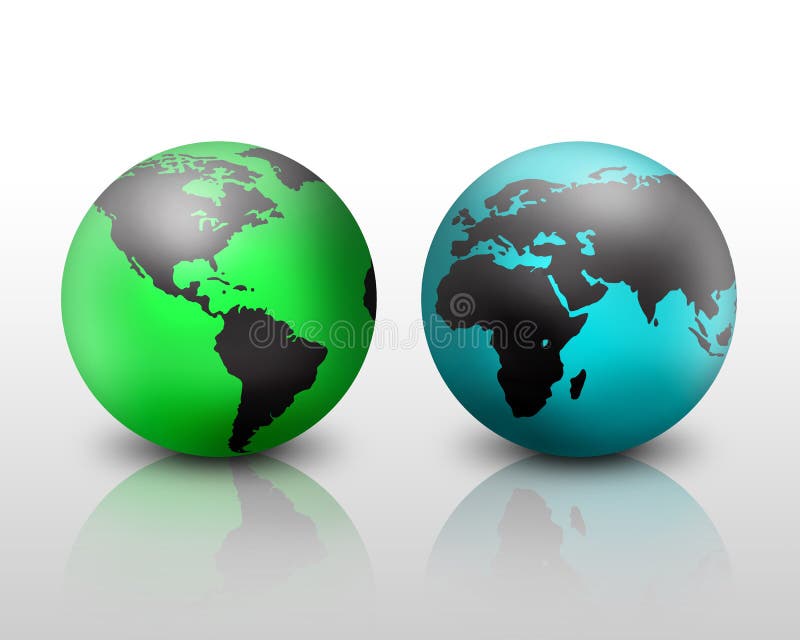 Globes Two Stock Illustrations – 202 Globes Two Stock Illustrations ...