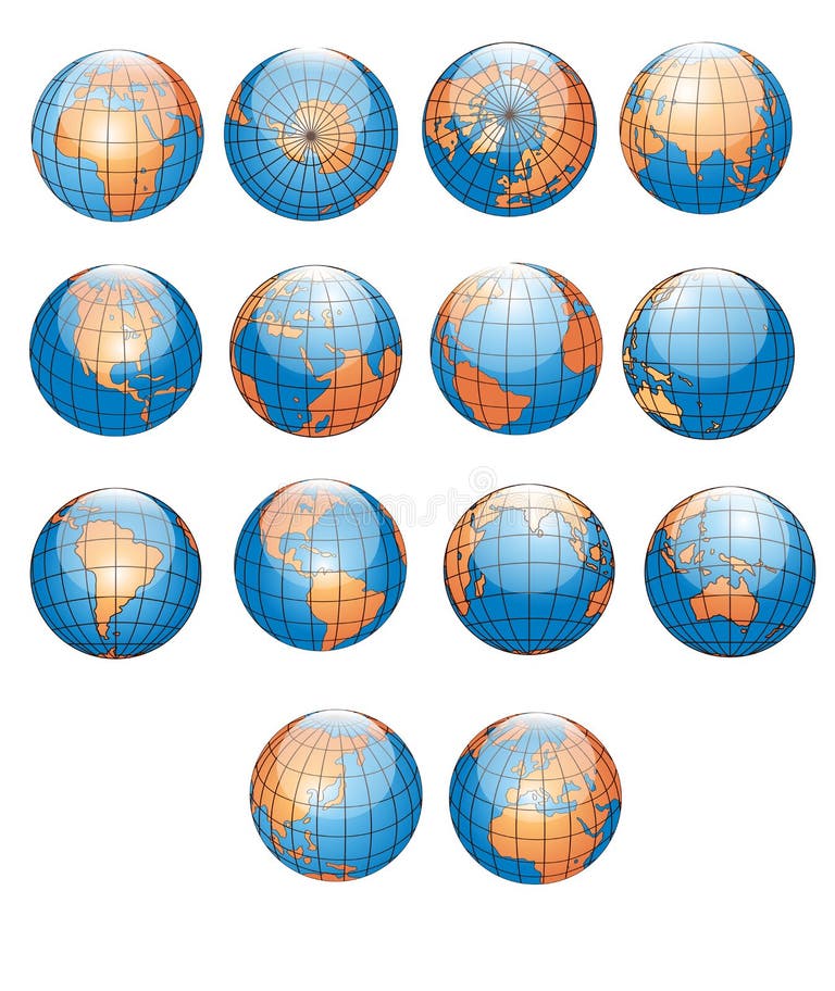 Complete World Globe Collections Stock Illustrations – 1 Complete World ...
