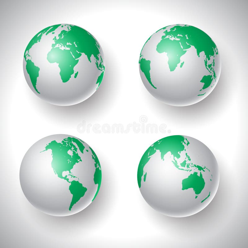World globes collection stock vector. Illustration of vector - 183796916