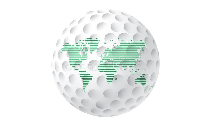 World golf ball stock vector. Illustration of practicing - 25903037