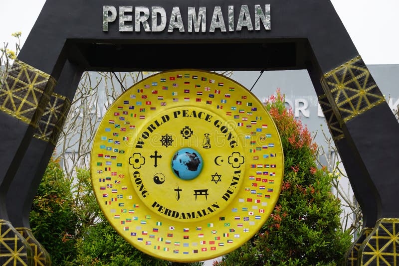 World Gong Peace, the Symbol of World Peace Editorial Stock Image ...