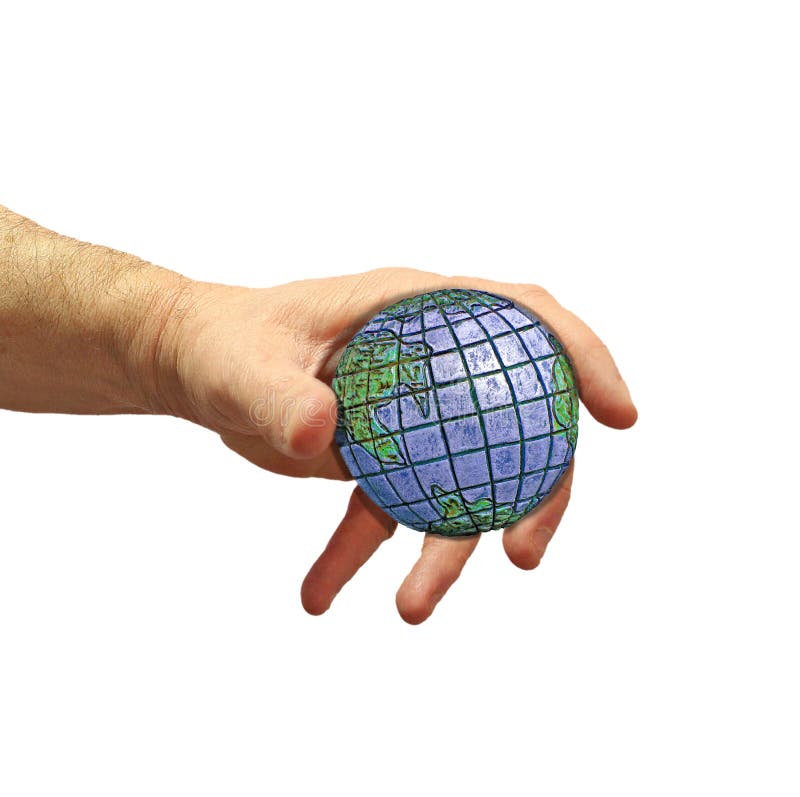 Hand grab world stock image. Image of land, planet, save - 19592601