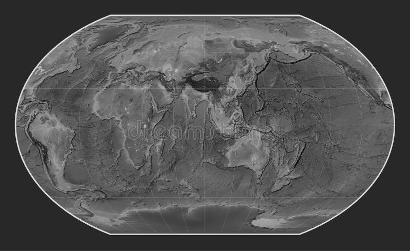 World Grayscale Map - 90 PM. Kavrayskiy VII Stock Illustration ...