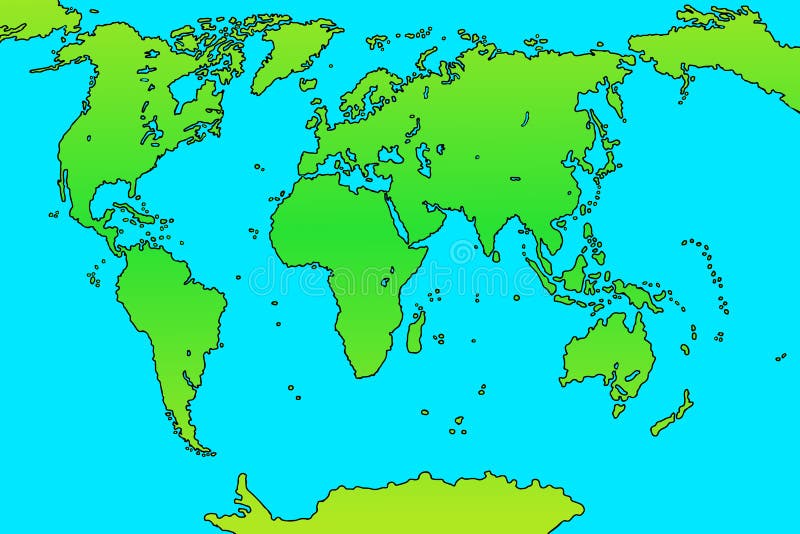 World Green Map. Abstract Background. Vector Illustration. Stock Vector ...