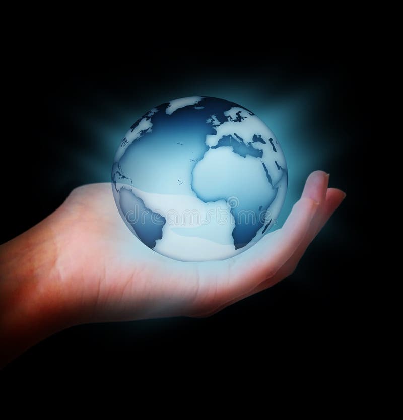 World in hands stock illustration. Illustration of body - 11670632