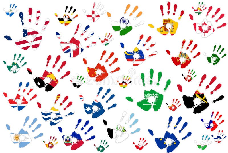 Flag hand stock illustration. Illustration of human, world - 7778403