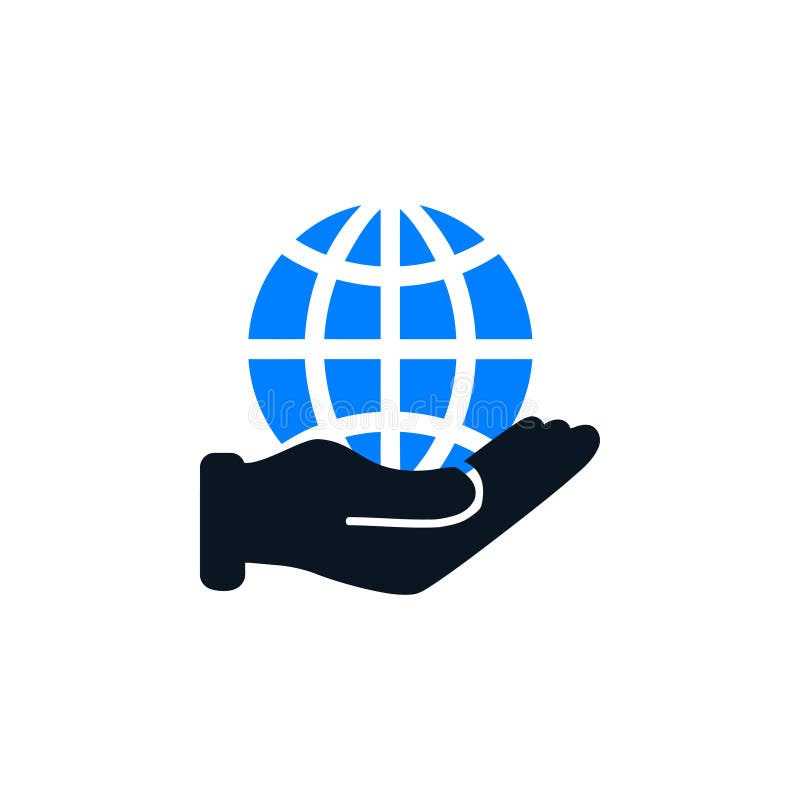World, Hand, Globe on Hand Icon Stock Vector - Illustration of icon ...