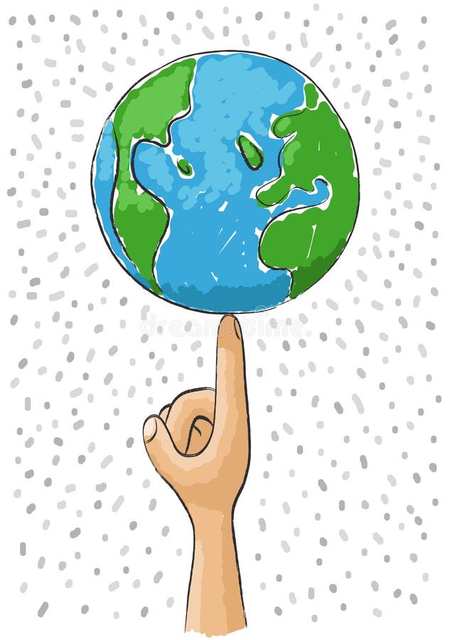 Hand holding the world stock vector. Illustration of nurturance - 29704233