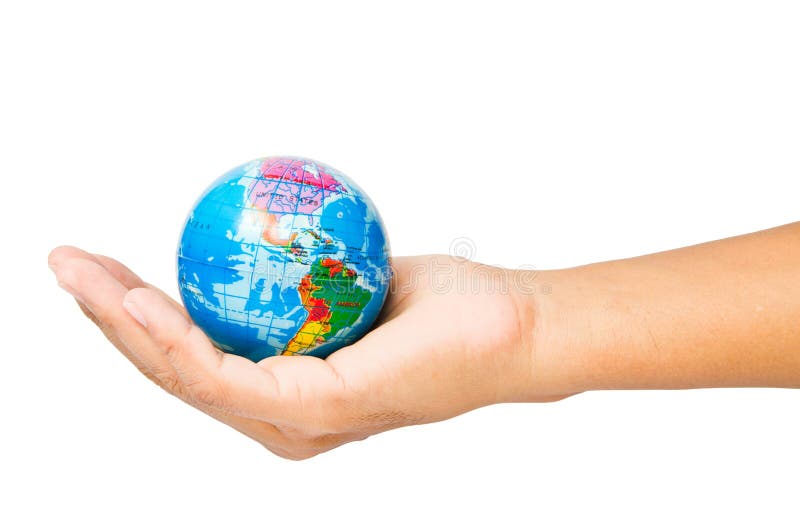 World in hand stock image. Image of symbols, global, white - 39771669
