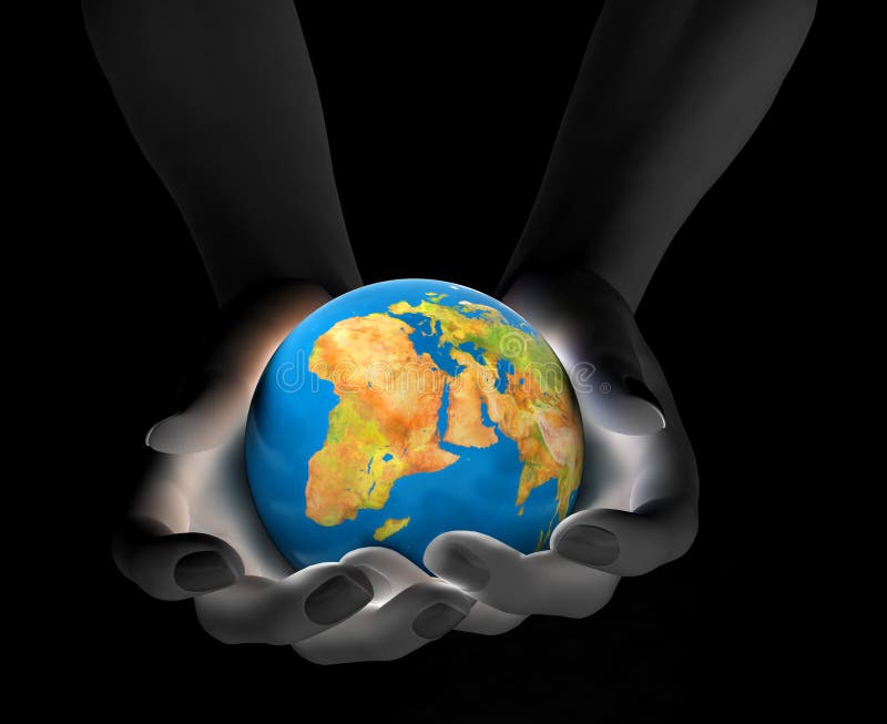 World in hands stock illustration. Illustration of body - 11670632