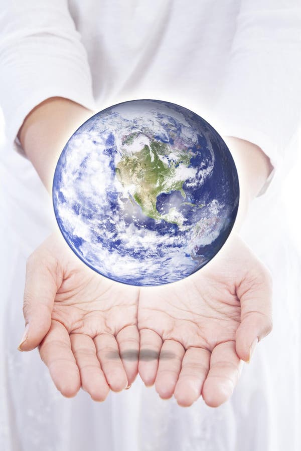 World in hands stock illustration. Illustration of objects - 28964348
