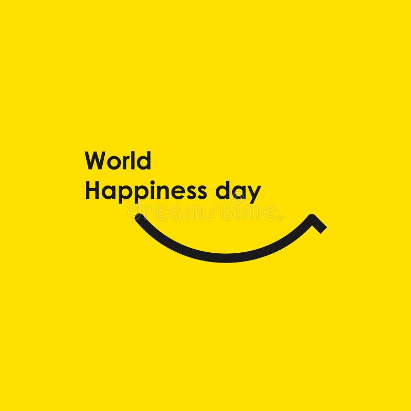 World Happiness Day Vector Template Design Illustration Stock Vector ...