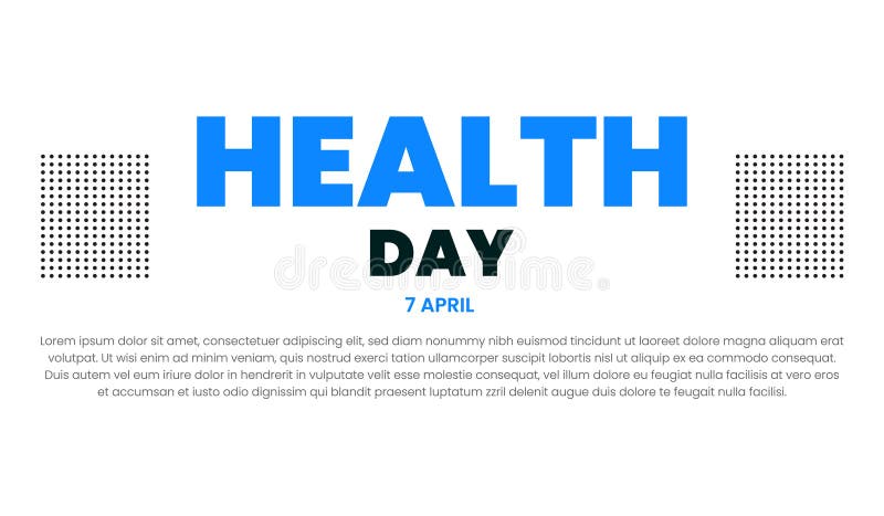 World Health Day Banner with Stethoscope and World Map. Vector ...