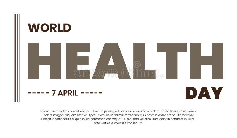 World Health Day Banner with Stethoscope and World Map. Vector ...