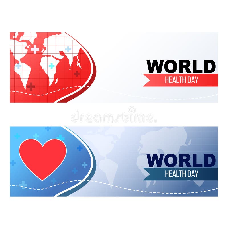 World health day banners stock vector. Illustration of modern - 96131175