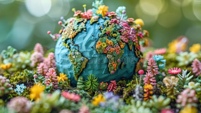 World Health Day Concept, Our Planet, Our Health Stock Illustration ...