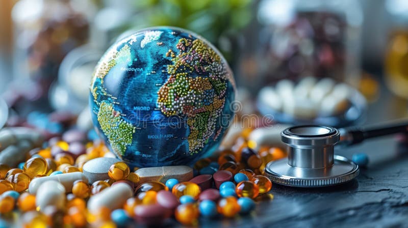 World Health Day Concept, Our Planet, Our Health Stock Illustration ...