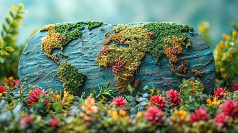 World Health Day Concept, Our Planet, Our Health Stock Illustration ...