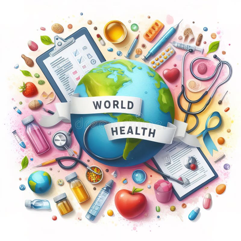 World Health Day Concept, Our Planet, Our Health. Generative AI Stock ...