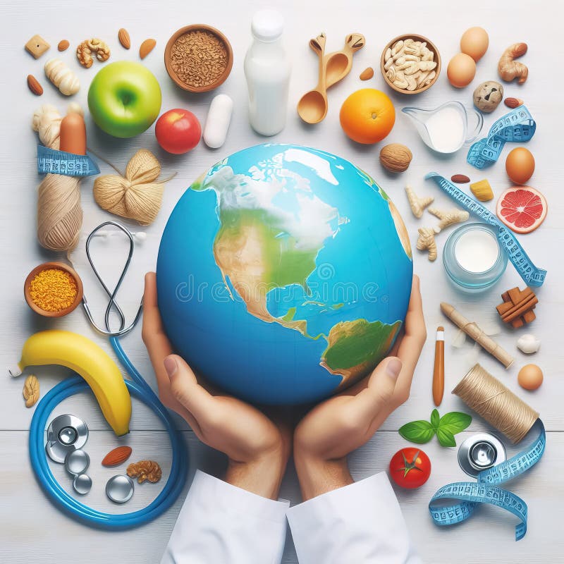 World Health Day Concept, Our Planet, Our Health. Generative AI Stock ...