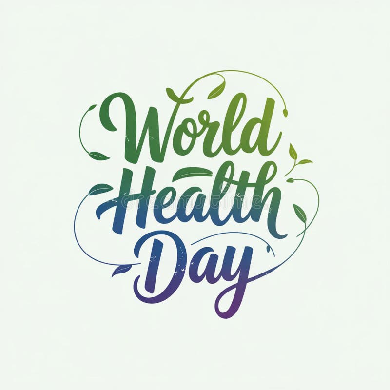 World Health Day Lettering World Health Day Lettering Stock ...
