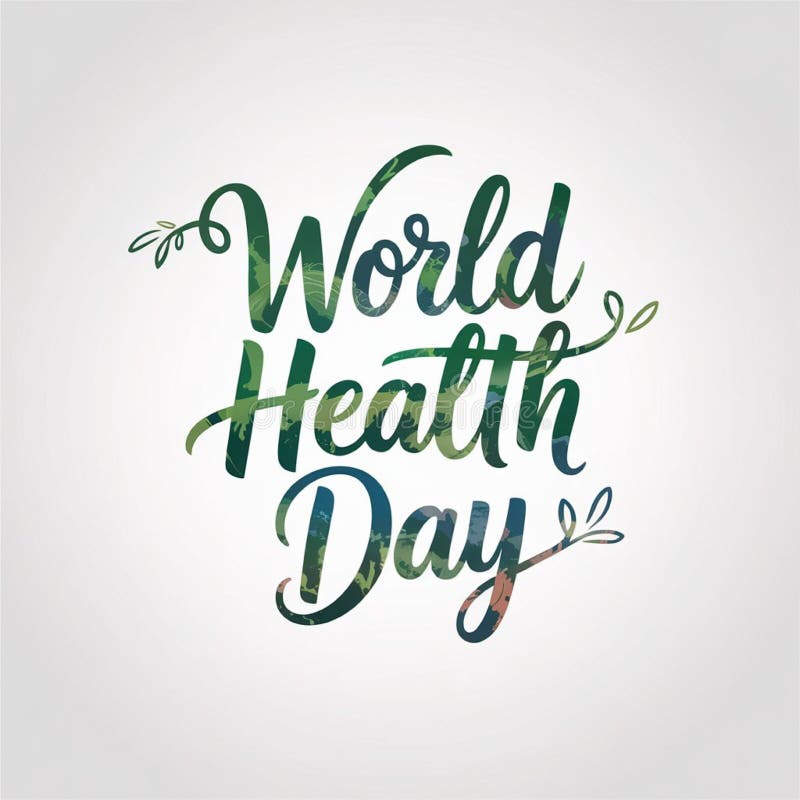 World Health Day Lettering World Health Day Lettering Stock ...