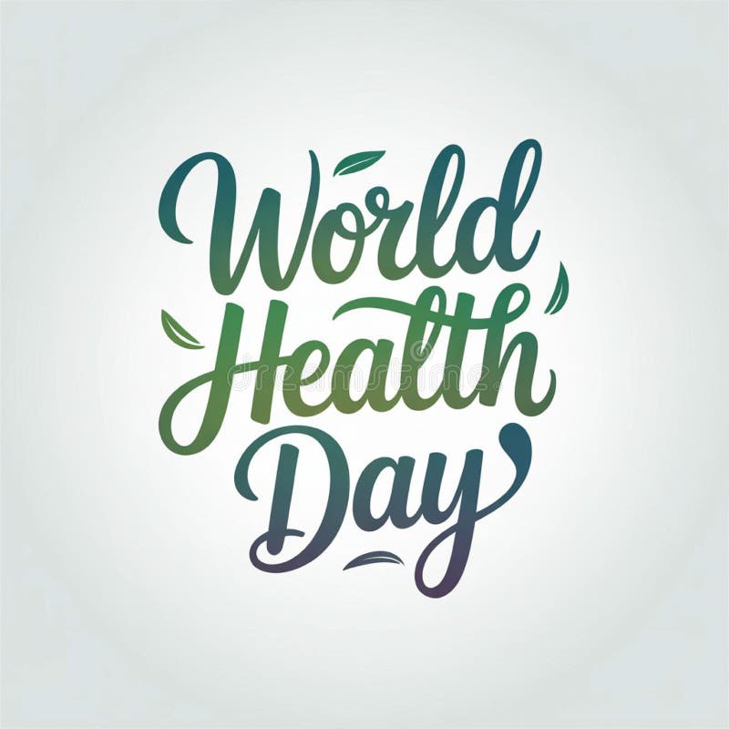 World Health Day Lettering World Health Day Lettering Stock ...