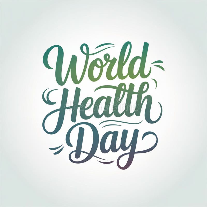 World Health Day Lettering World Health Day Lettering Stock ...