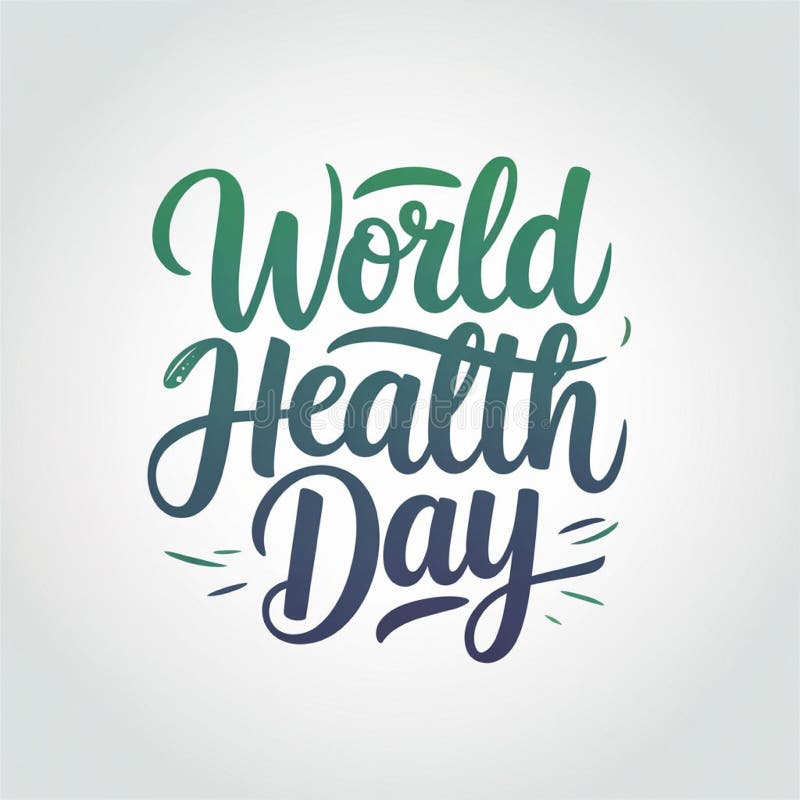 World Health Day Lettering World Health Day Lettering Stock ...