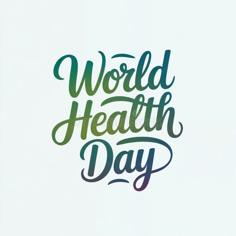 World Health Day Lettering World Health Day Lettering Stock ...
