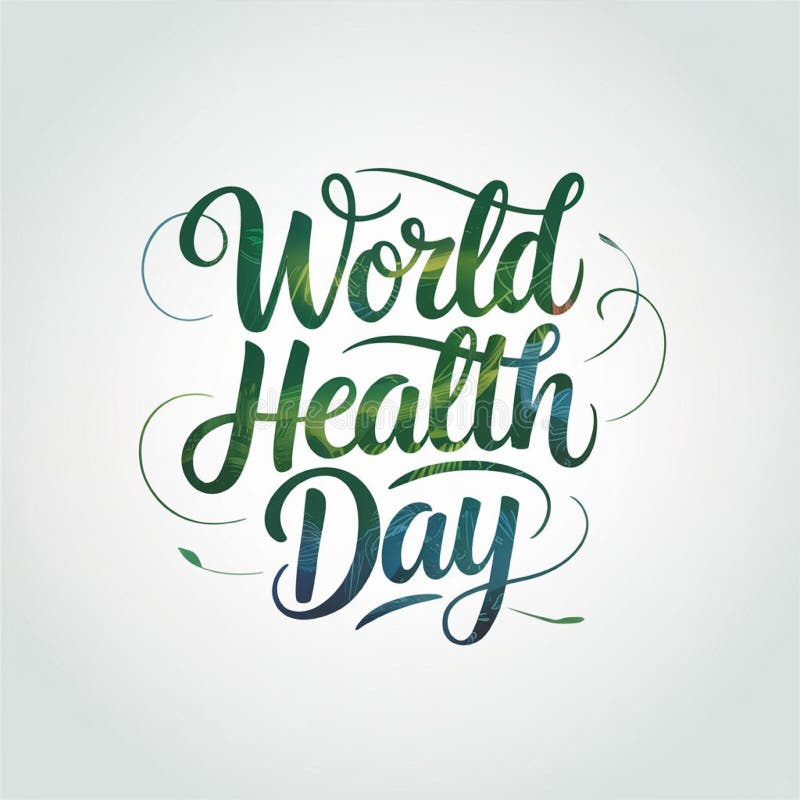 World Health Day Lettering World Health Day Lettering Stock ...