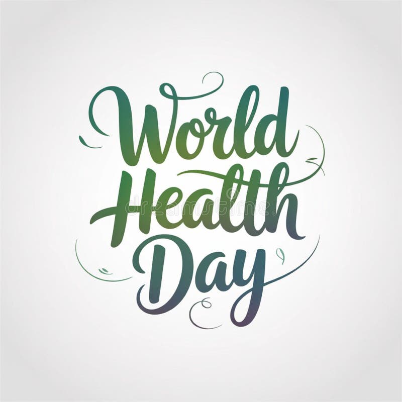 World Health Day Lettering World Health Day Lettering Stock ...