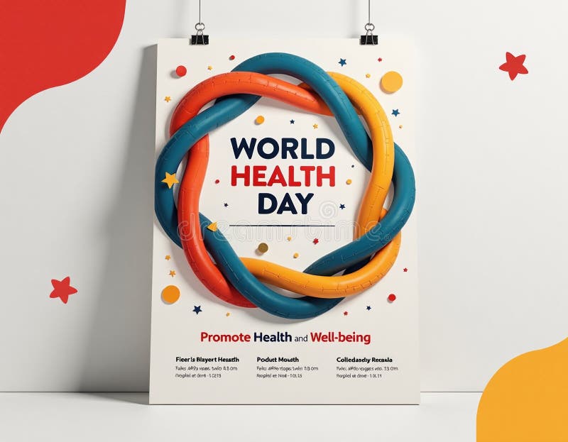 World Health Day Poster Design Stock Illustration - Illustration of ...