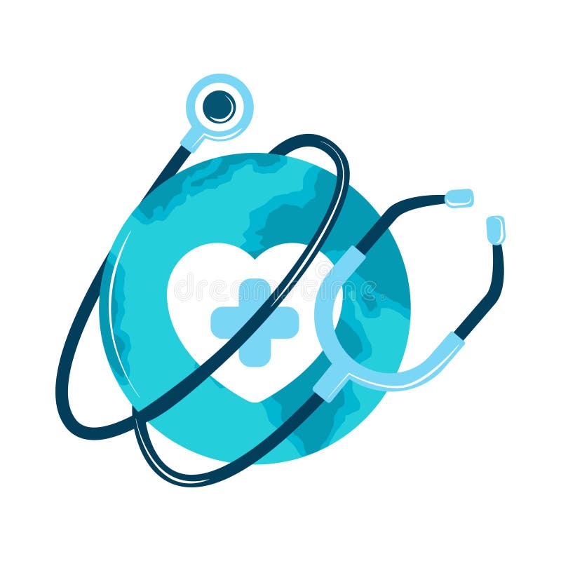 World Health Day Stethoscope Stock Vector - Illustration of heart ...
