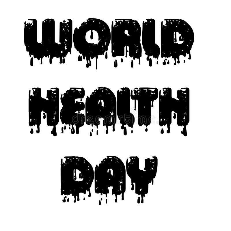 World Health Day Typography Design Stock Illustration - Illustration of ...