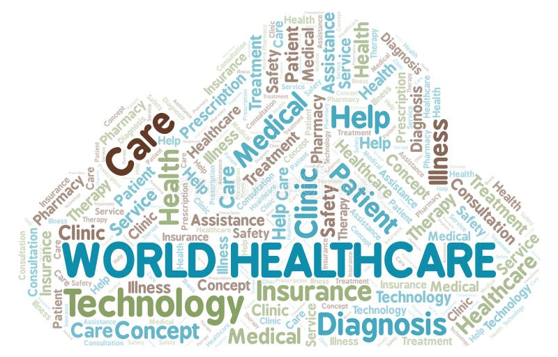 World Healthcare Word Cloud. Stock Illustration - Illustration of text ...
