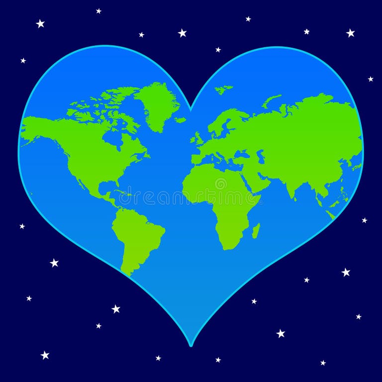 World heart stock illustration. Illustration of america - 22501941