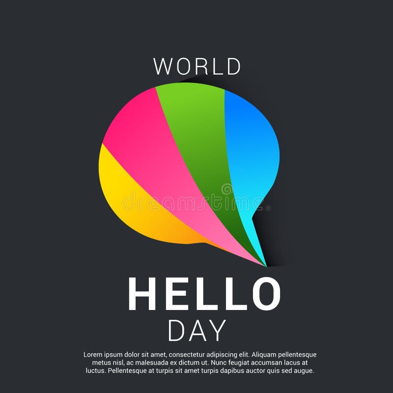 World hello day stock illustration. Illustration of isolated - 83168145