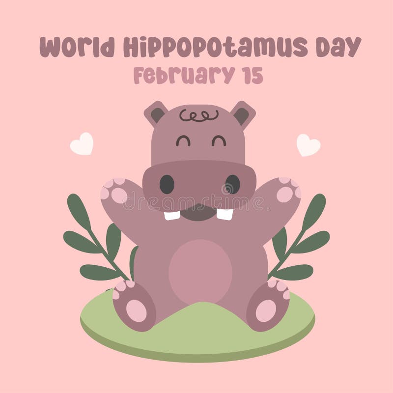 For the World Hippopotamus Day Celebration, this Vector Image is ...