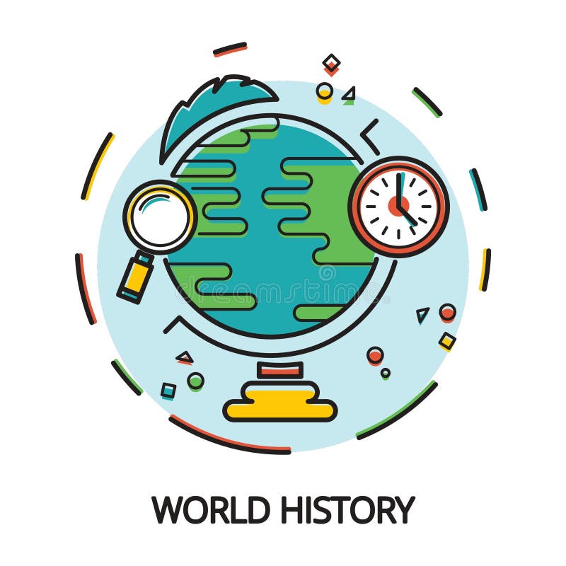 World History Concept. Vector Illustration Decorative Design Stock ...