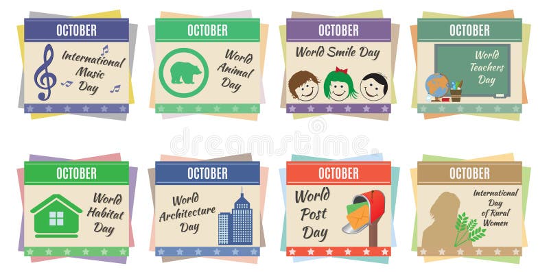 World holidays. October stock vector. Illustration of holiday - 35179641