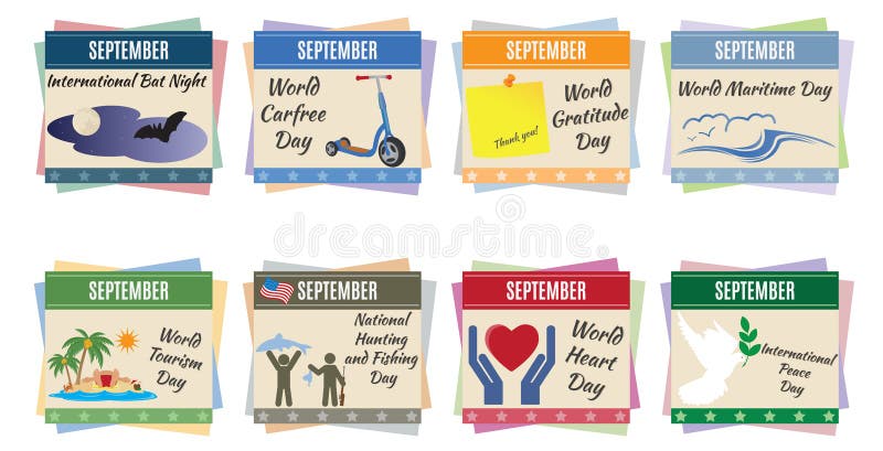 World holidays. September stock vector. Illustration of icon - 35179632