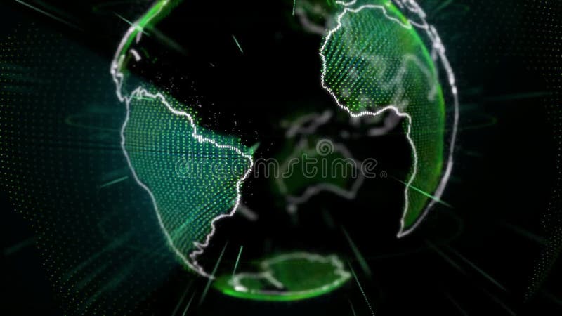 Globe Holographic, Global Network and Communication Map, Digital ...