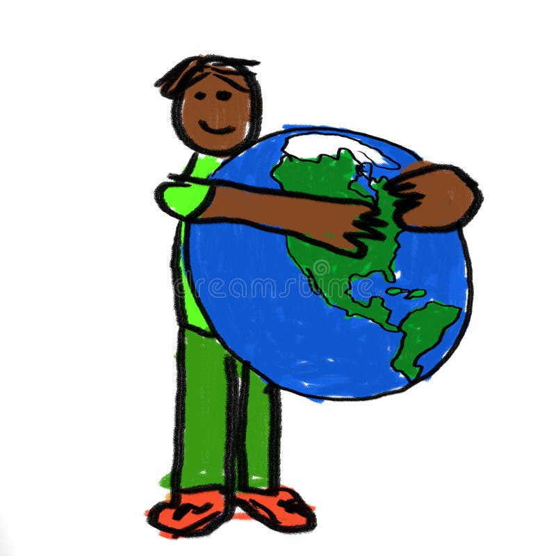 World Hug stock illustration. Illustration of happy, america - 4146443